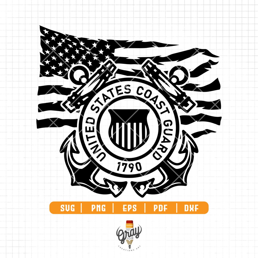 US Coast Guard Svg , Us Flag , Us Veteran , Military , Us Flag Clip Art ...