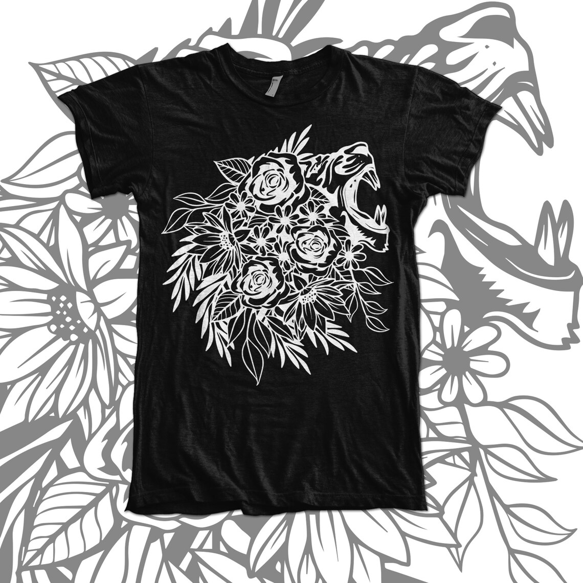 Lion Flowers Svg lion head svg lion floral flowers svg | Etsy