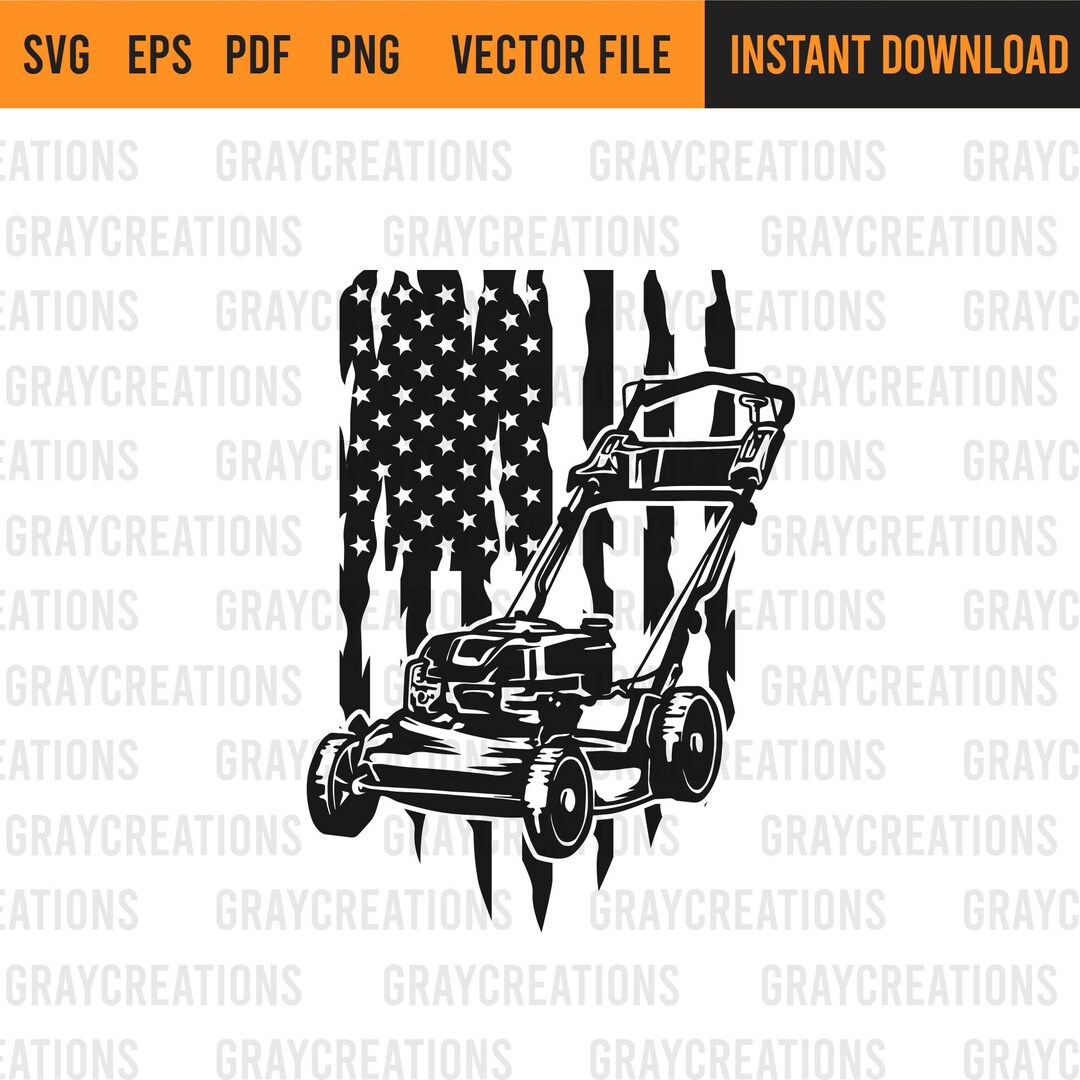 US Lawn Mower Svg File | Zero Turn Lawn Mower Svg | Us Lawn Mower ...