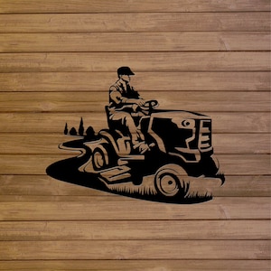Landscaper Operating Lawn Tractor Svg / Landscaping Scene Design Svg ...