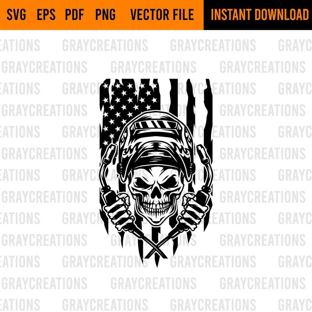 US Welder Skull Svg Welder Svg Welder Mechanic Svg Welding Svg Welder ...