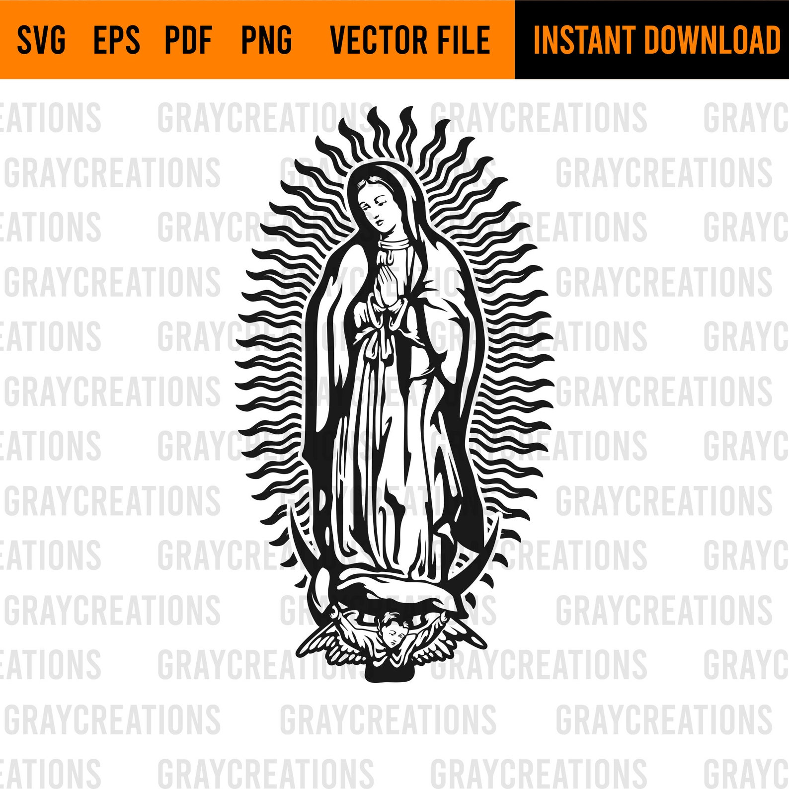 Virgin Mary Svg/ Mama Mary Svg/ Our Lady of Guadalupe #3 Svg - Etsy UK