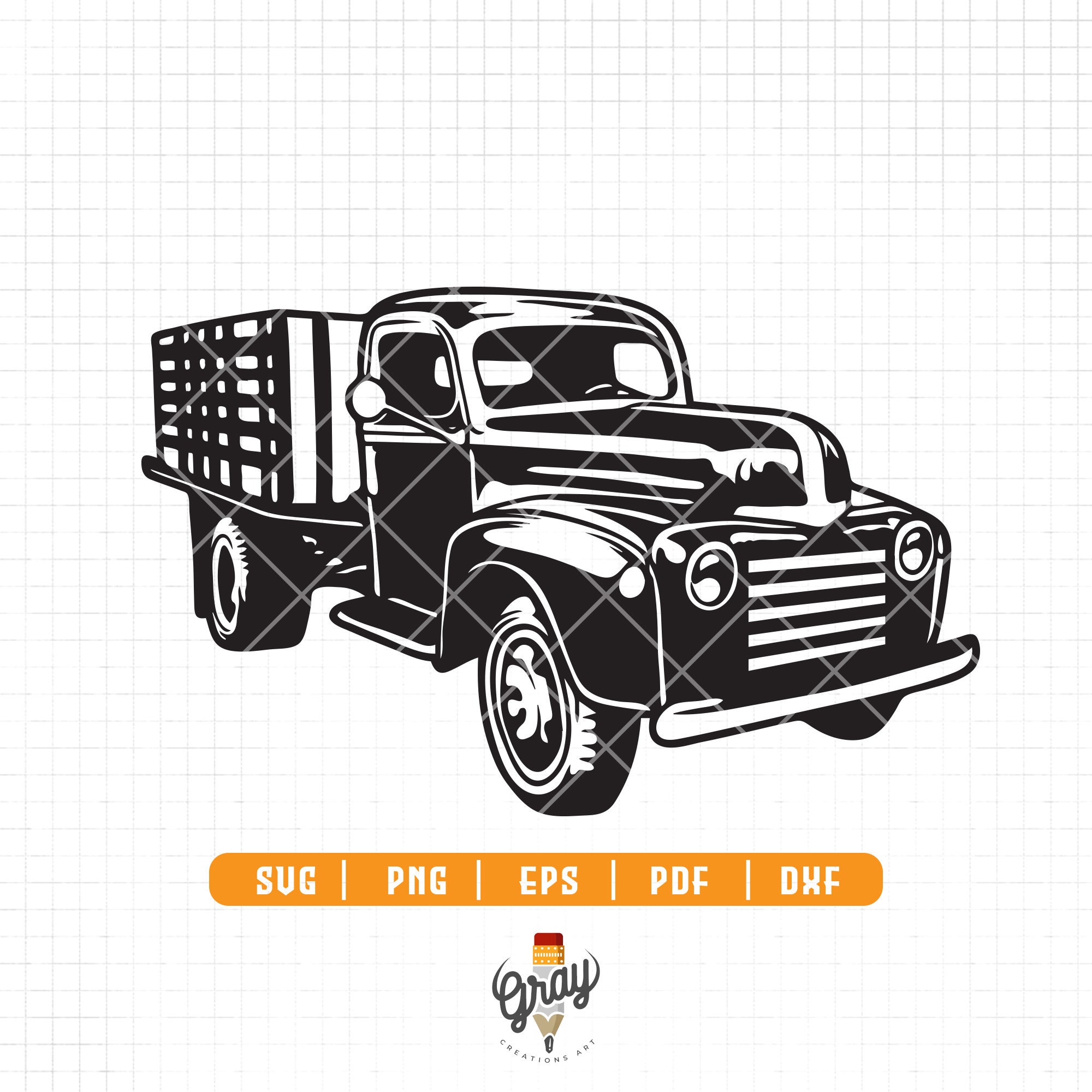 Farm Truck Svg Vintage Truck Svg Pick up Tuck Svg - Etsy