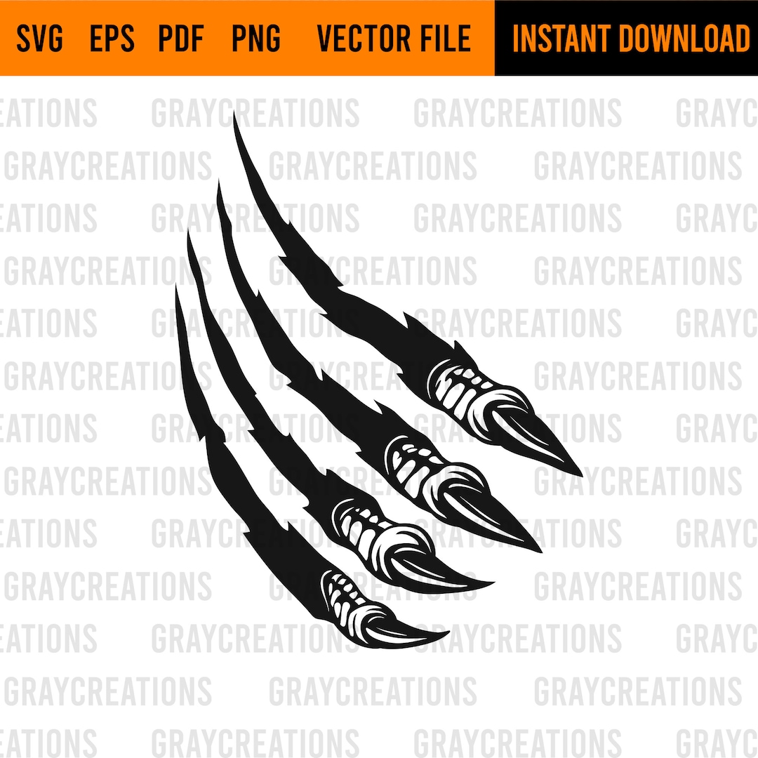 Claw Scratch Svg /animal Claw Svg /monster Scratch Svg - Etsy