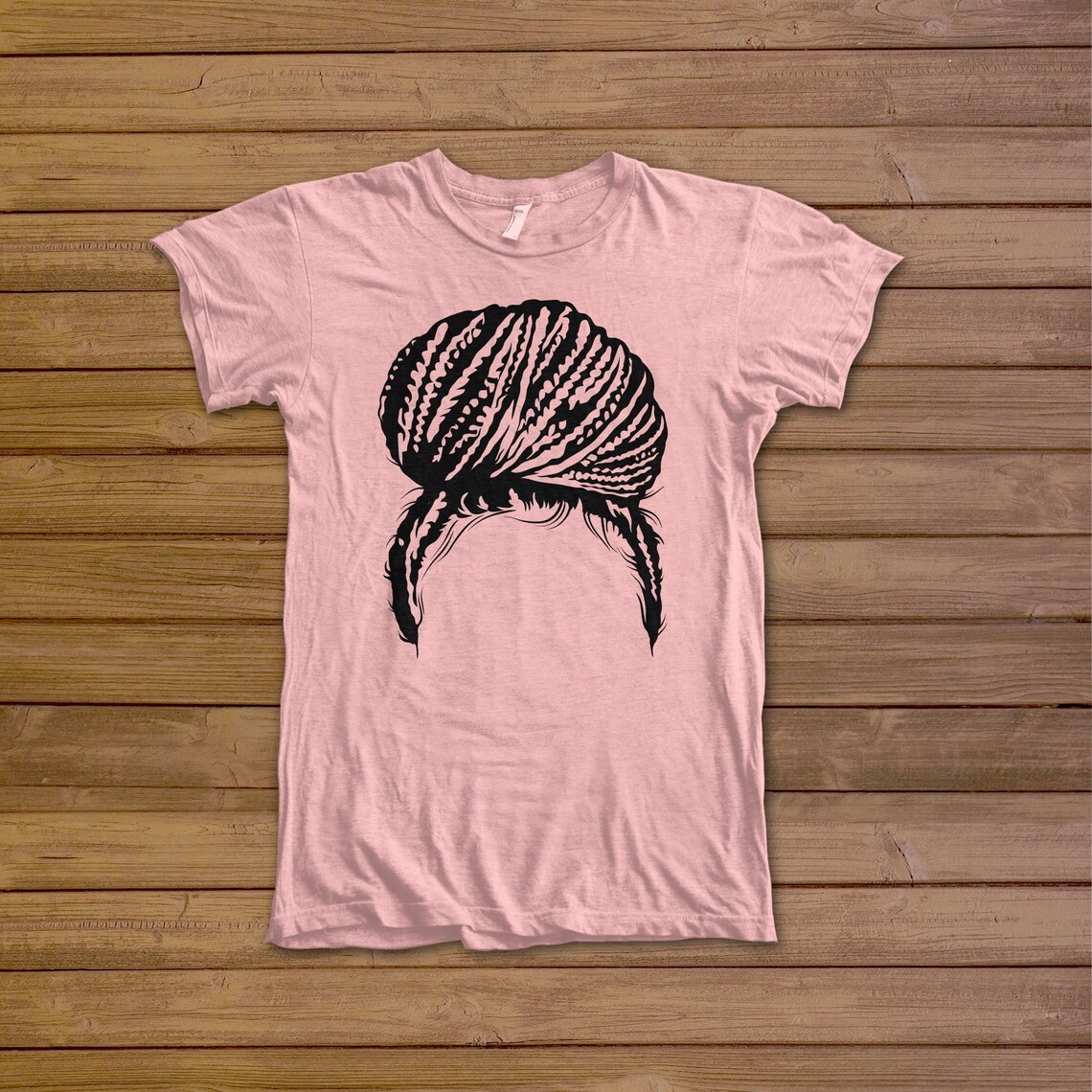 Braided Bun Hairstyle Svg / Afro Girl Braided Hair Svg/ Messy Bun Svg ...