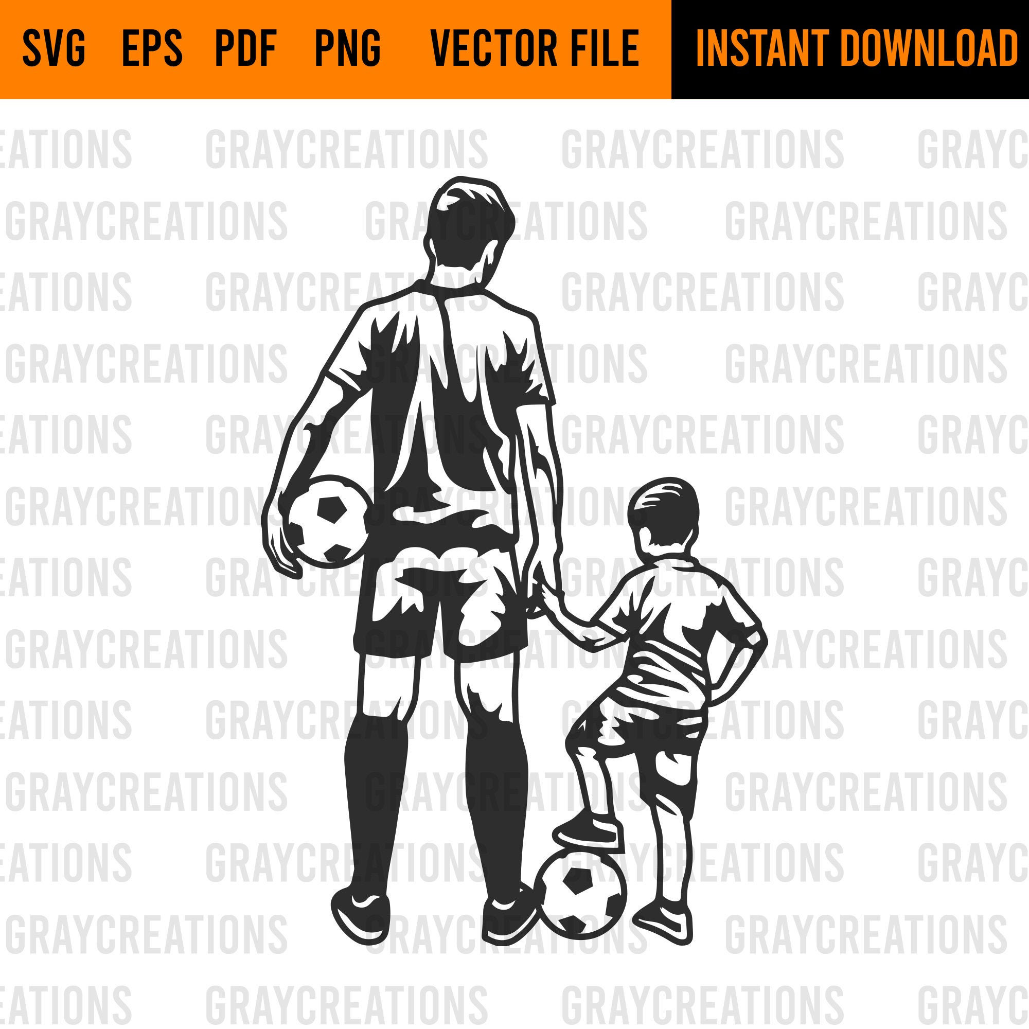 Father and Son Soccer Svg / Soccer Family Svg /soccer Buds Svg / Father ...