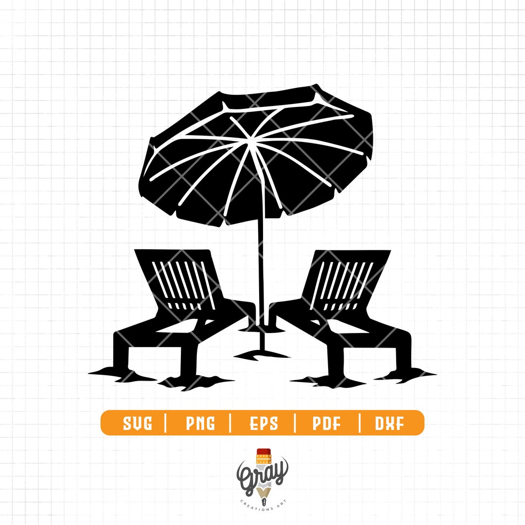 Summer Umbrella, Beach Chairs Svg,printable,summer Clip Art ,dxf Png ...