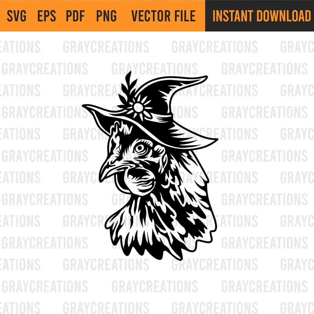Hen Witch Hat Svg , Chicken Witch Svg , Witch Please Svg , Chicken Clip ...