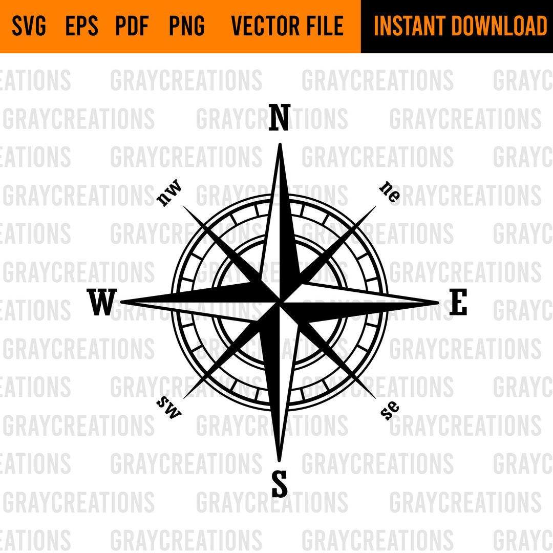 Compass Svg / Navigation Instrument Svg /compass Directions Svg - Etsy