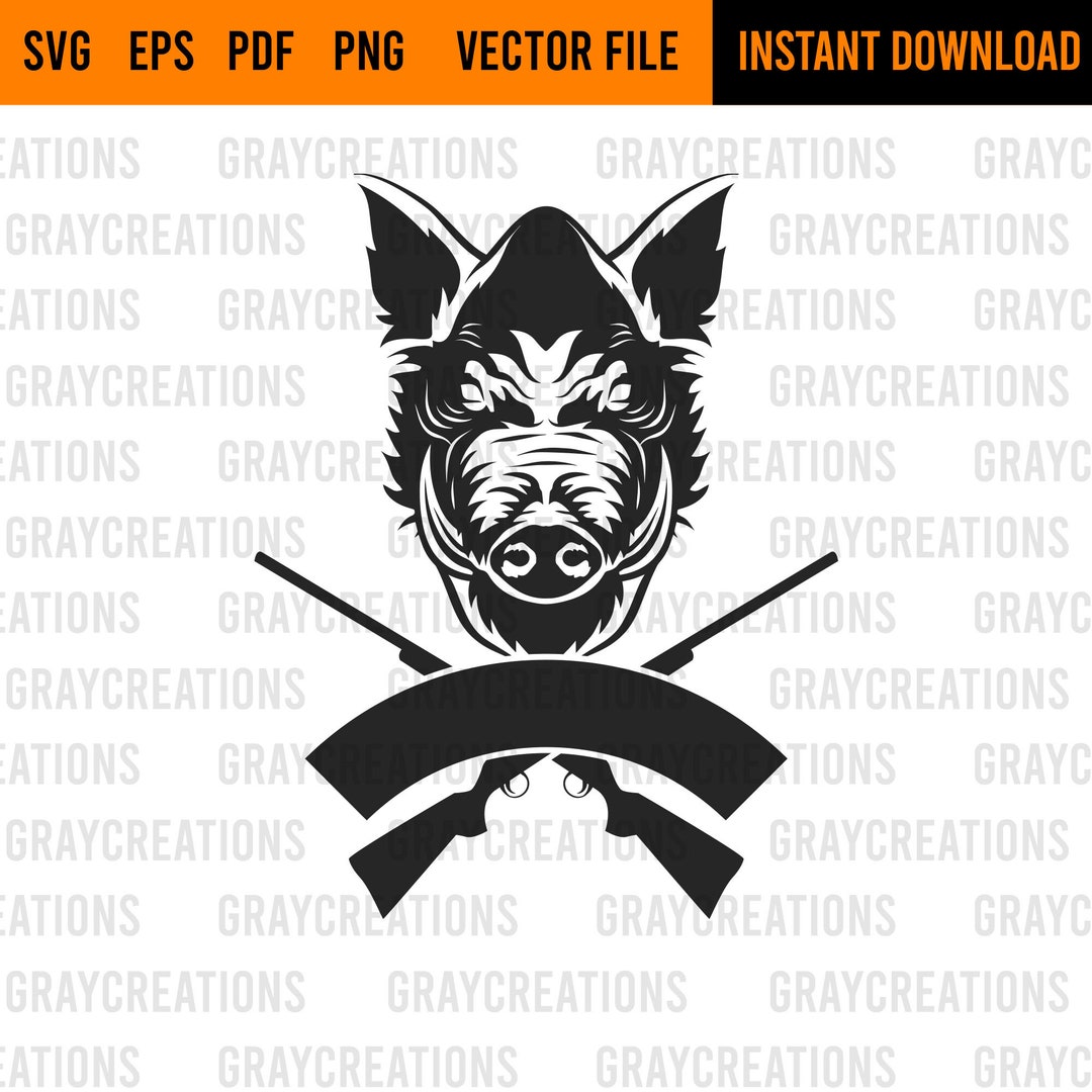 Wild Boar Hunting Svg / Hunting Wild Pigs Cut File Clip Art / Wild Boar ...