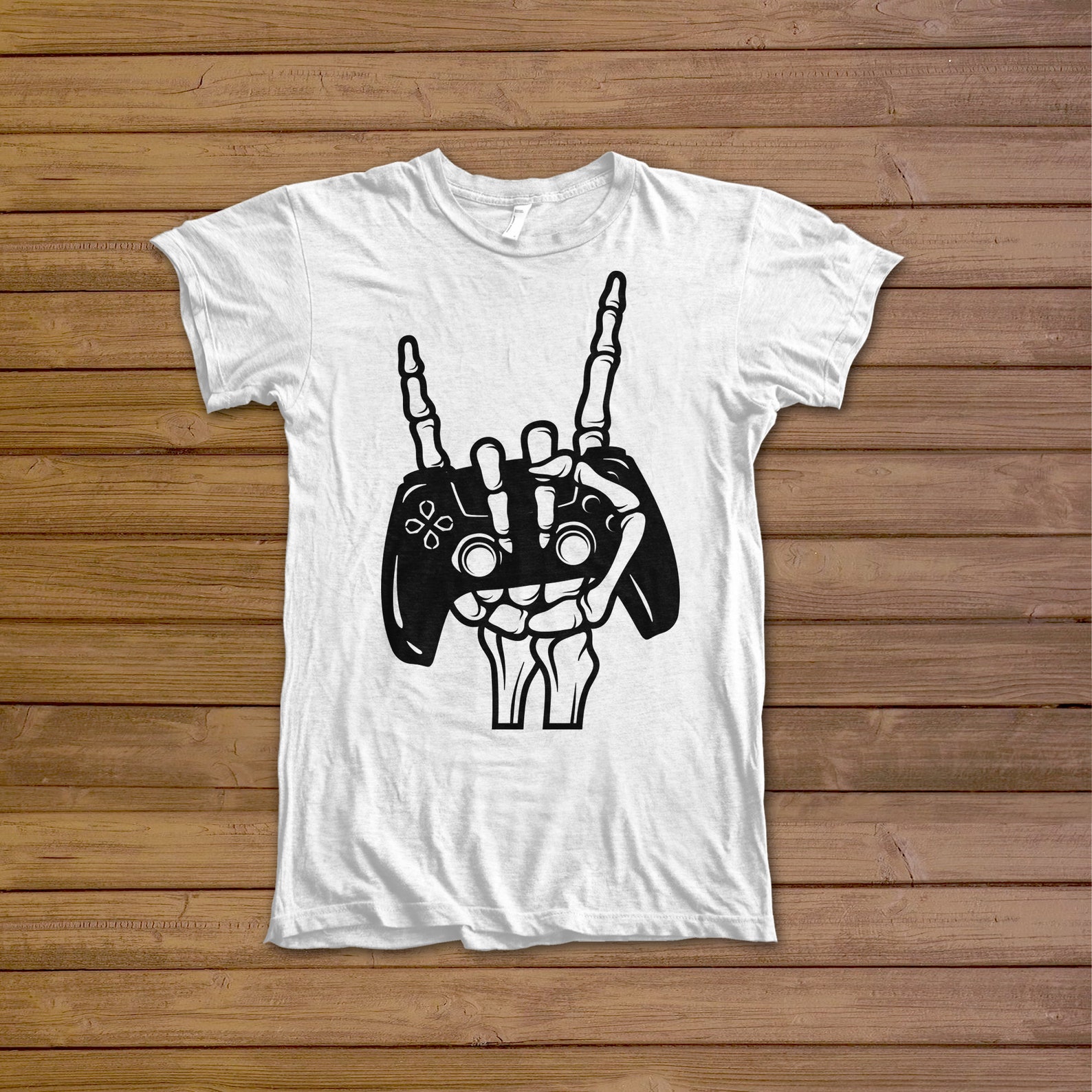 Skeleton Hand Holding Game Controller Svg / Rock N Roll Gamer Svg ...