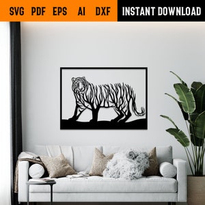 Tiger Wall Art , Tiger Svg, Tiger Dxf , Tiger Bundle , Leopard Dxf ...