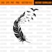 Flying Birds From Feather Svg / Feather Svg /memorial Feather Svg ...