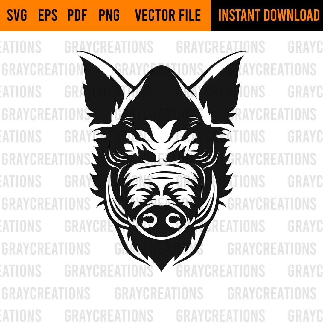 Wild Boar Face Svg / Wild Pig Hunting Svg / Wild Animal Clip Art - Etsy