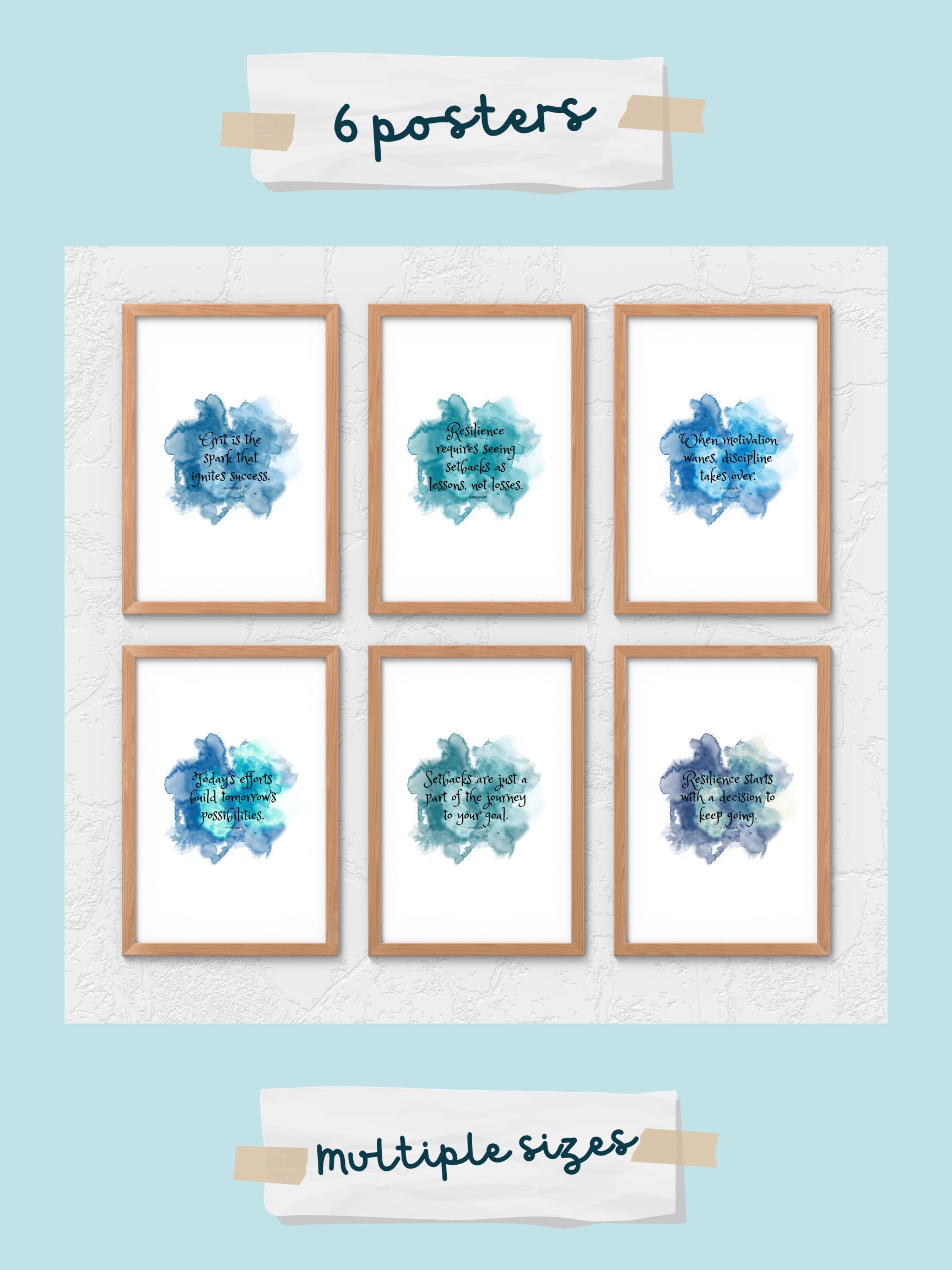 6 Resilience Posters for Classrooms or Offices (ideal for Classroom ...