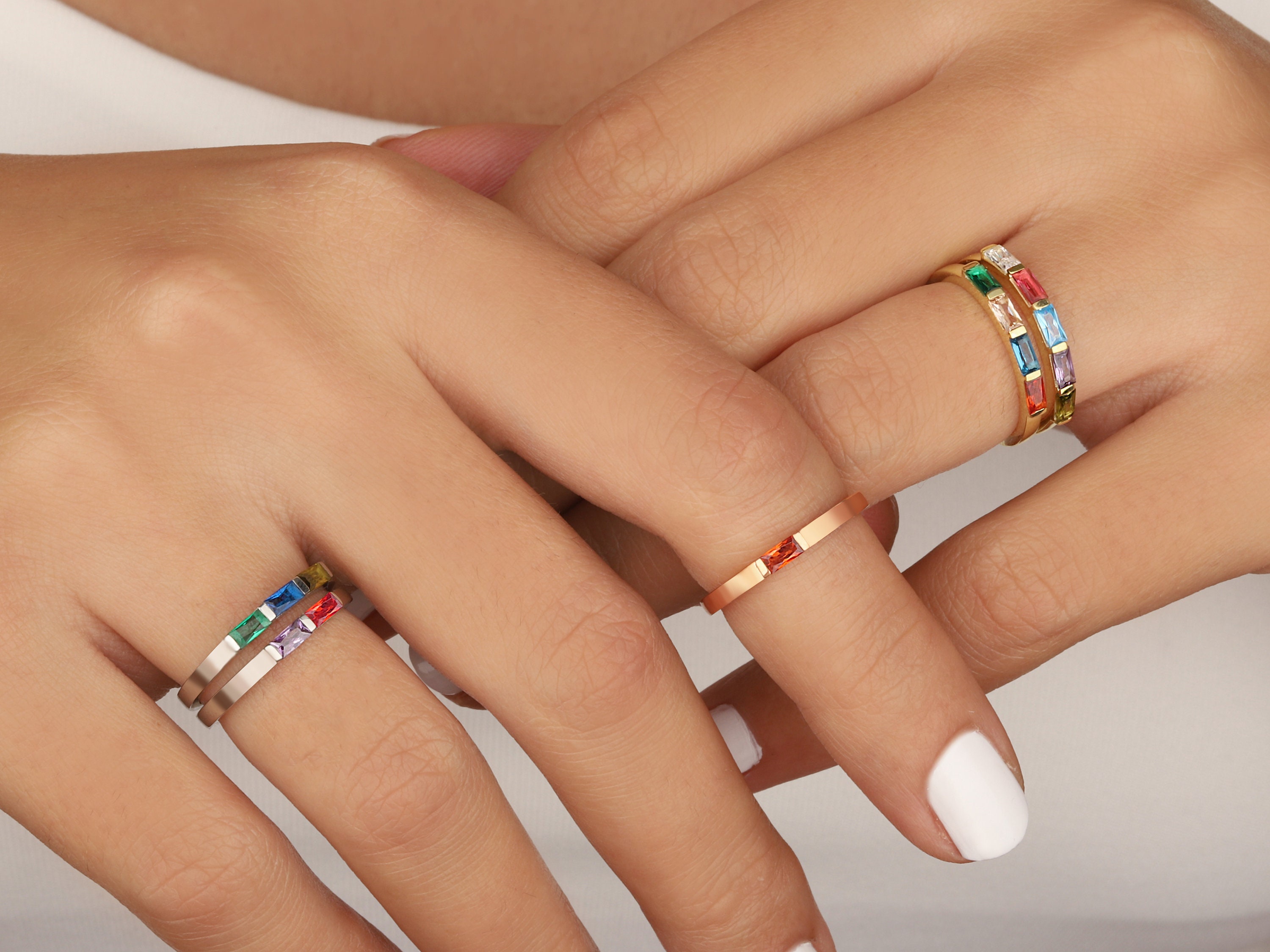 Personalized Handmade Birthstone Ring Jewelry Women Family - Etsy