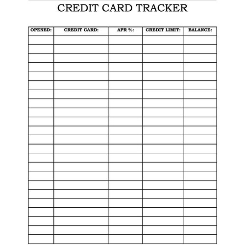 Credit Card Debt Payoff Tracker Credit Card Debt Tracker - Etsy