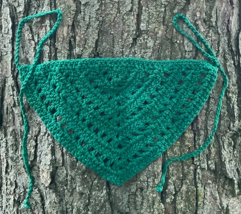 Womens Mesh Style Crochet Bandana 100% Cotton Yarn - Etsy