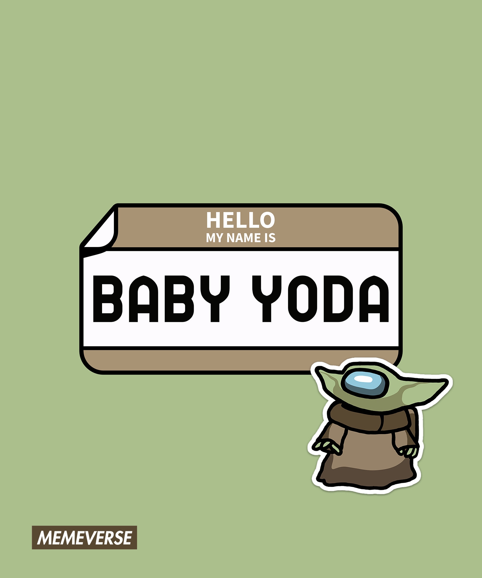 Baby Yoda X Among Us Sticker for Laptops, Notebooks, and Hydro Flask - Etsy