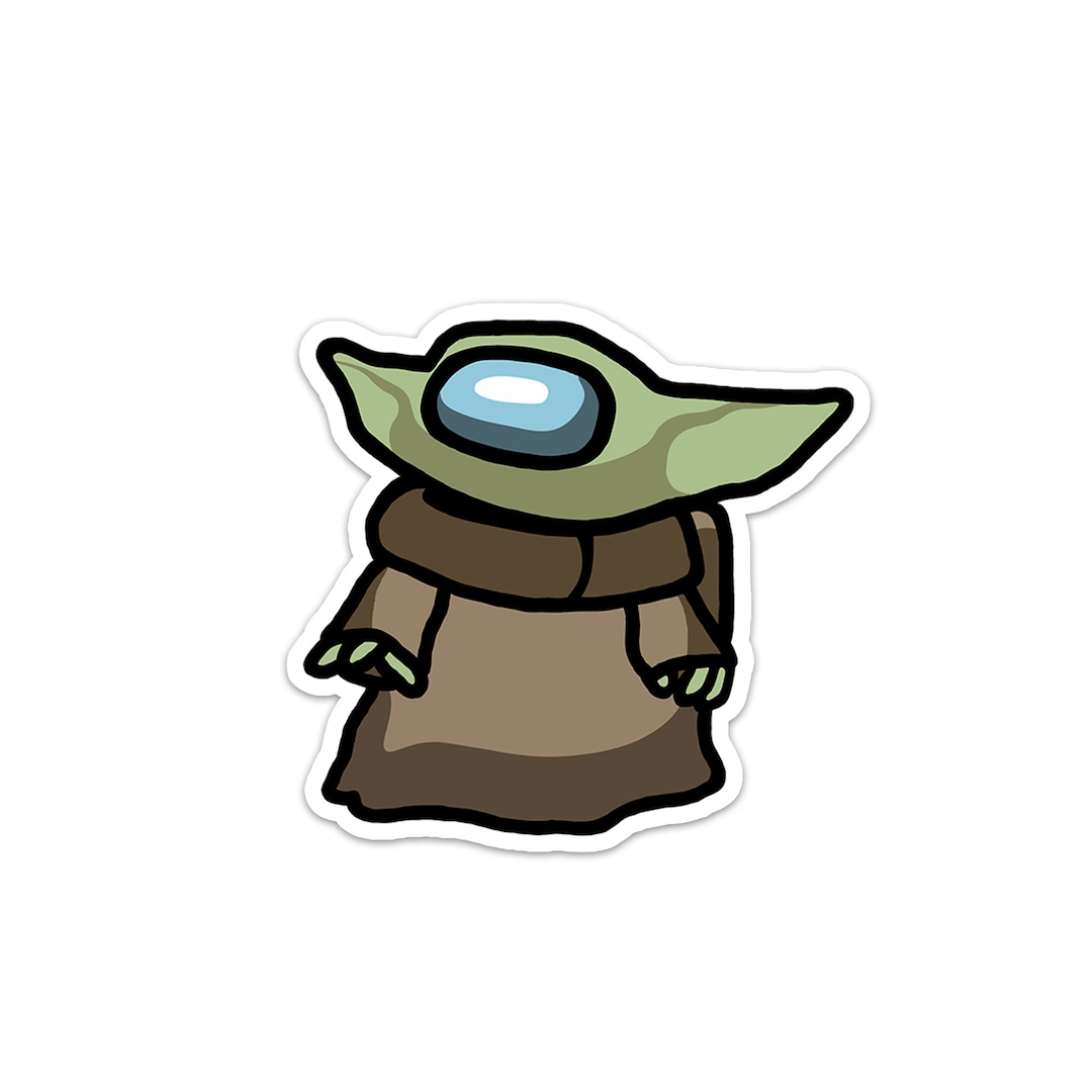 Baby Yoda X Among Us Sticker for Laptops, Notebooks, and Hydro Flask - Etsy