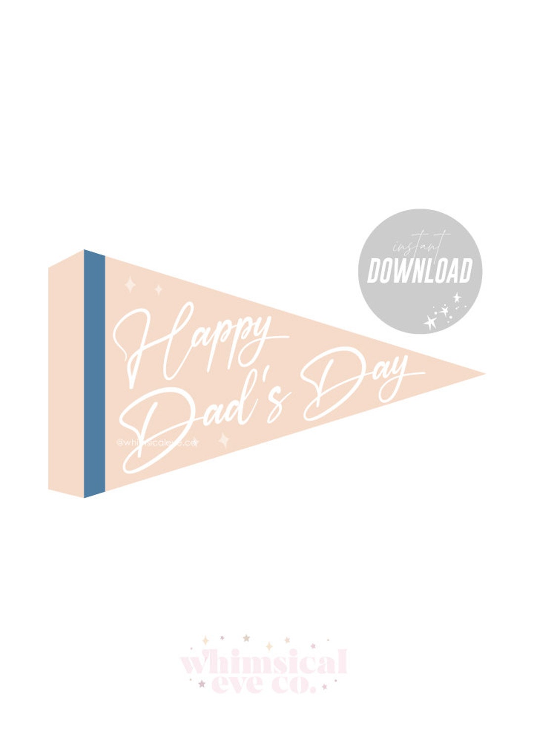 Printable Happy Fathers Day Pennant Flag, Kids Gift Fathers Day ...