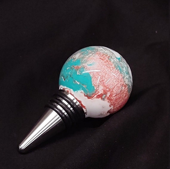 Custom Handmade Bottle Stopper Acrylic Hand Turned - Etsy