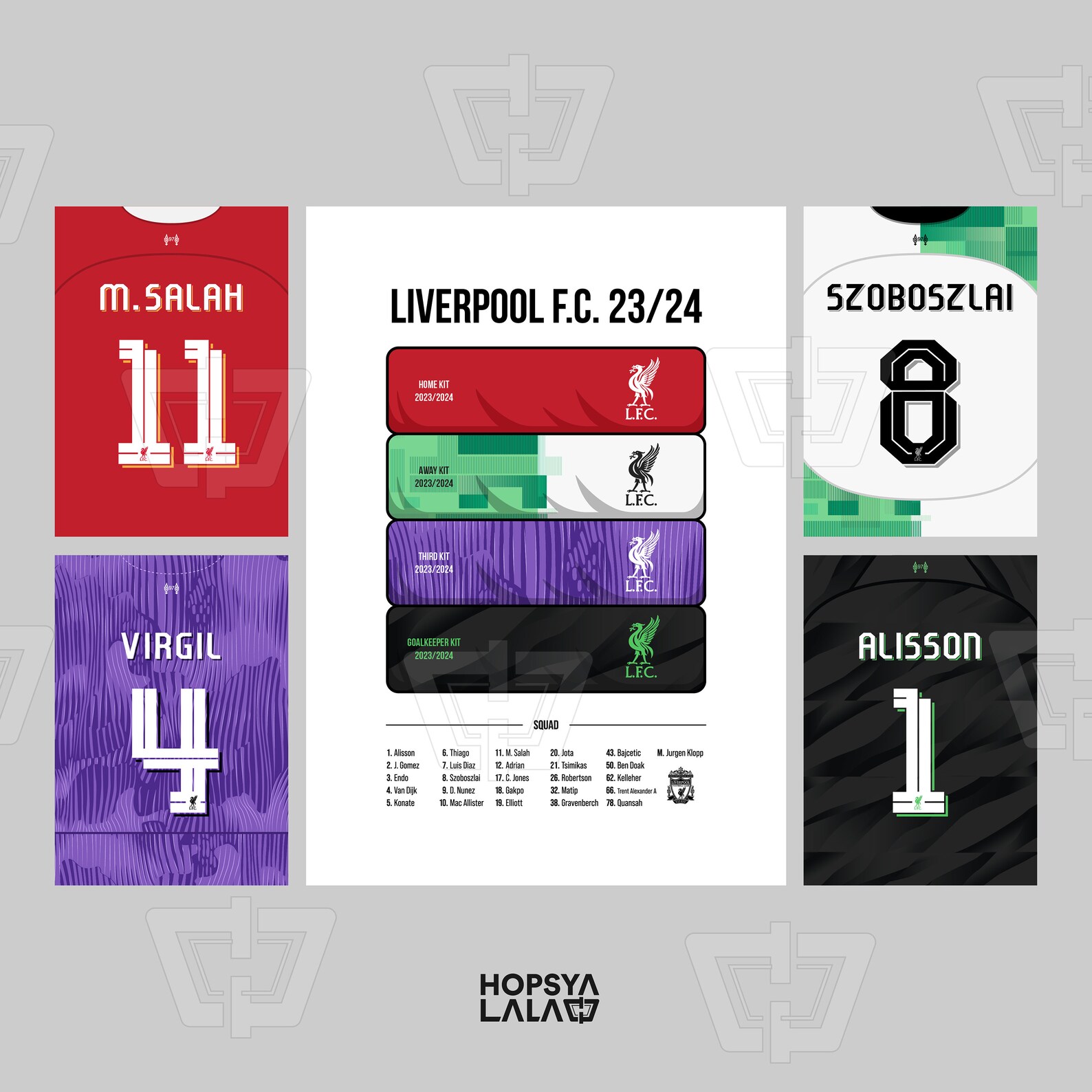 Liverpool Jersey 23-24 Poster Wall | Buy 1 Get 5 Designs | the Reds ...