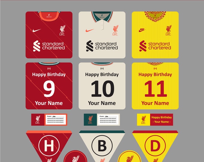 Personalised Football Bunting , Liverpool Colour Football Bunting ...