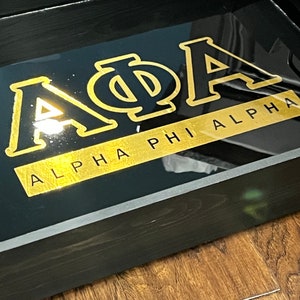 Alpha Phi Alpha Resin Wood Tray - Etsy