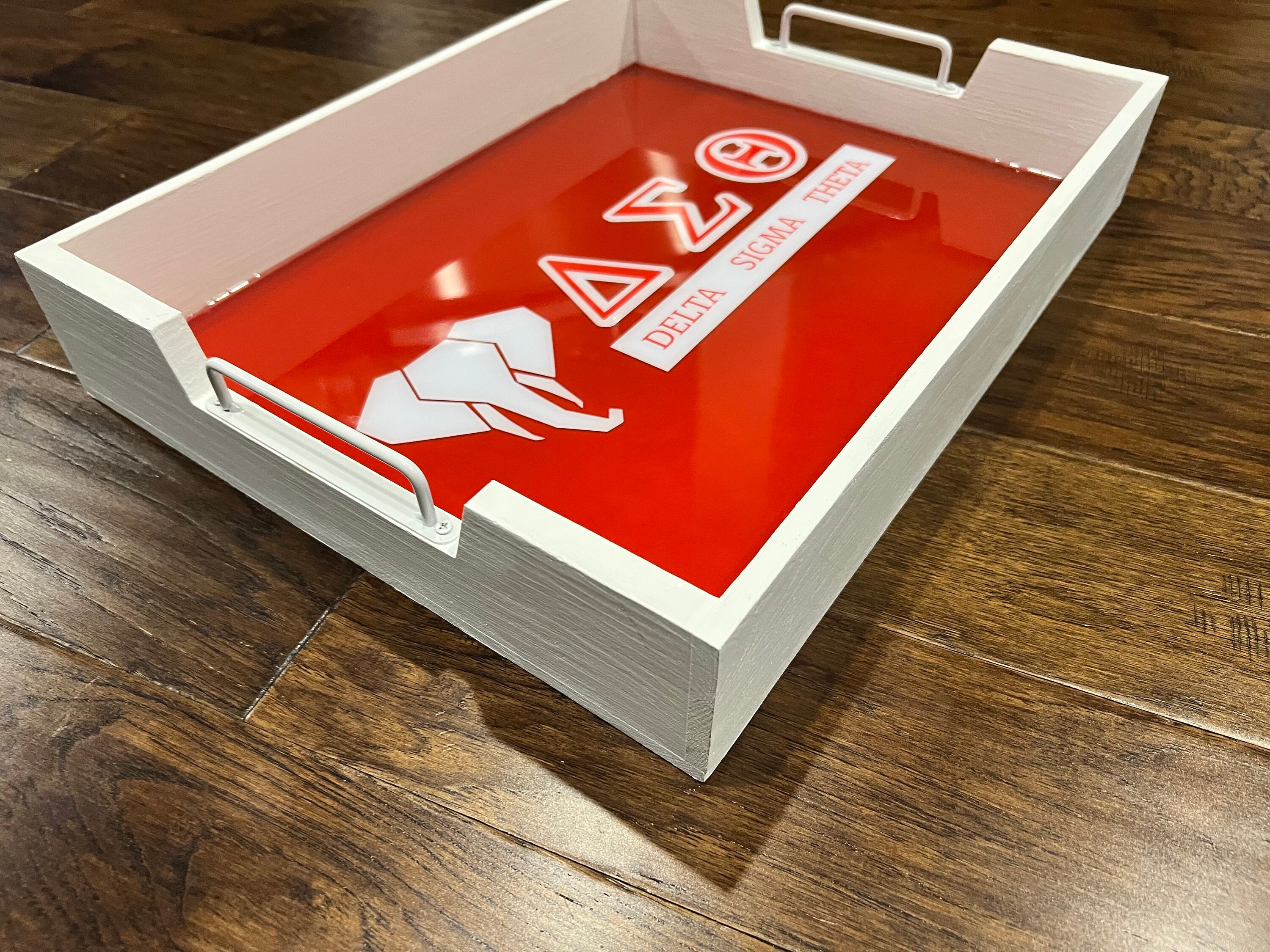 Custom Sorority or Fraternity Resin Wood Tray Select Your Organization ...