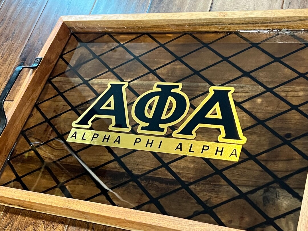 Alpha Phi Alpha Resin Wood Tray - Etsy