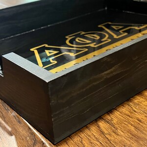 Alpha Phi Alpha Resin Wood Tray - Etsy