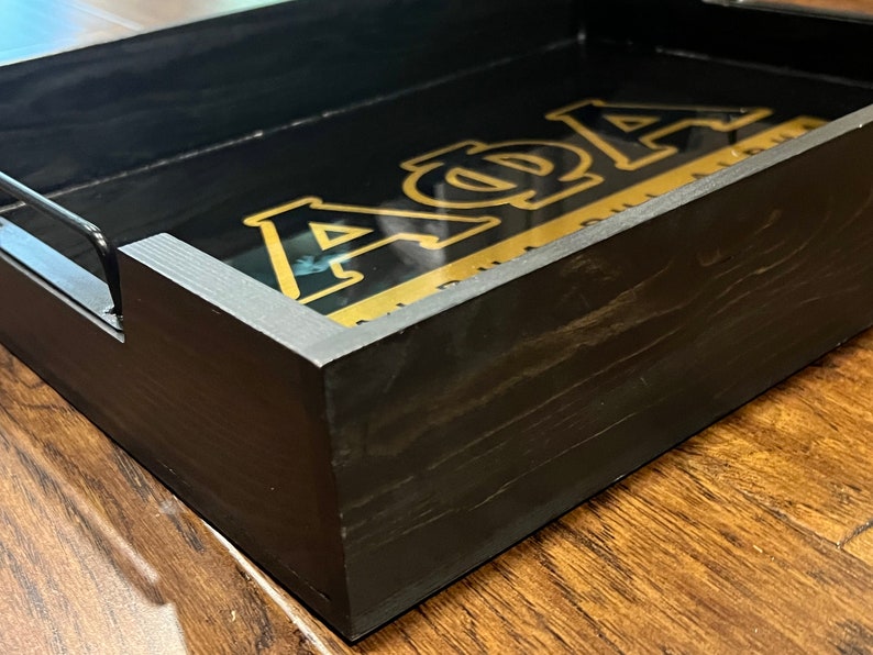 Alpha Phi Alpha Resin Wood Tray - Etsy