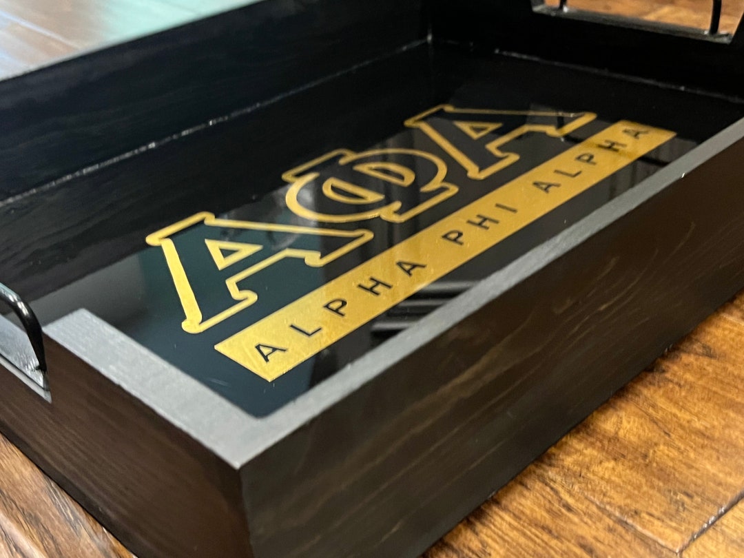 Alpha Phi Alpha Resin Wood Tray - Etsy
