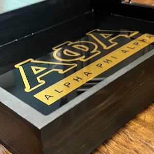 Alpha Phi Alpha Resin Wood Tray - Etsy