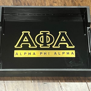 Alpha Phi Alpha Resin Wood Tray - Etsy