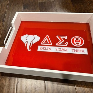 Custom Sorority or Fraternity Resin Wood Tray- Select Your Organization ...