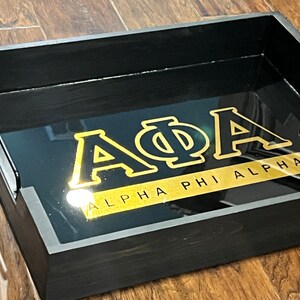 Alpha Phi Alpha Resin Wood Tray - Etsy
