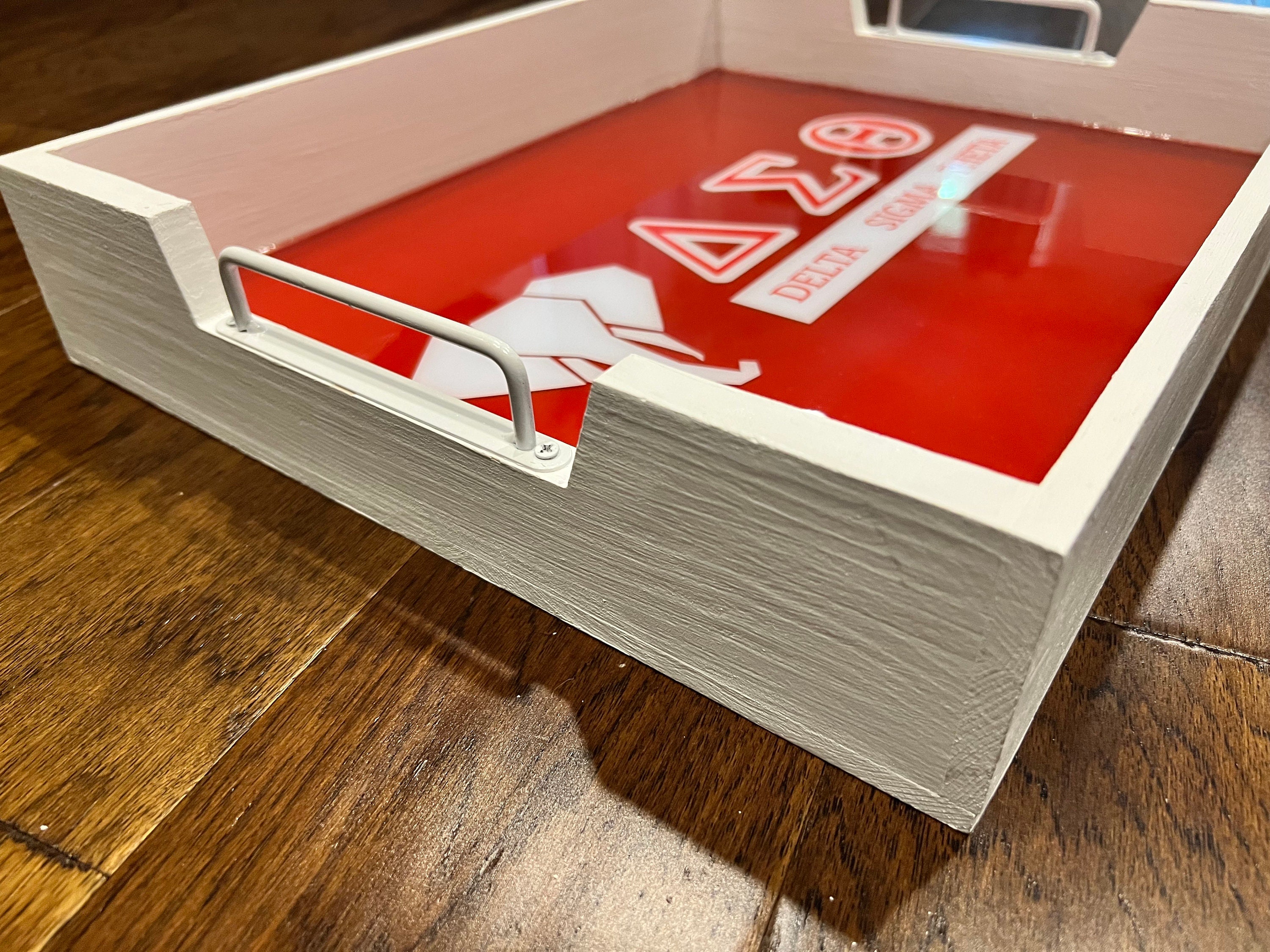 Delta Sigma Theta Resin Wood Tray - Etsy