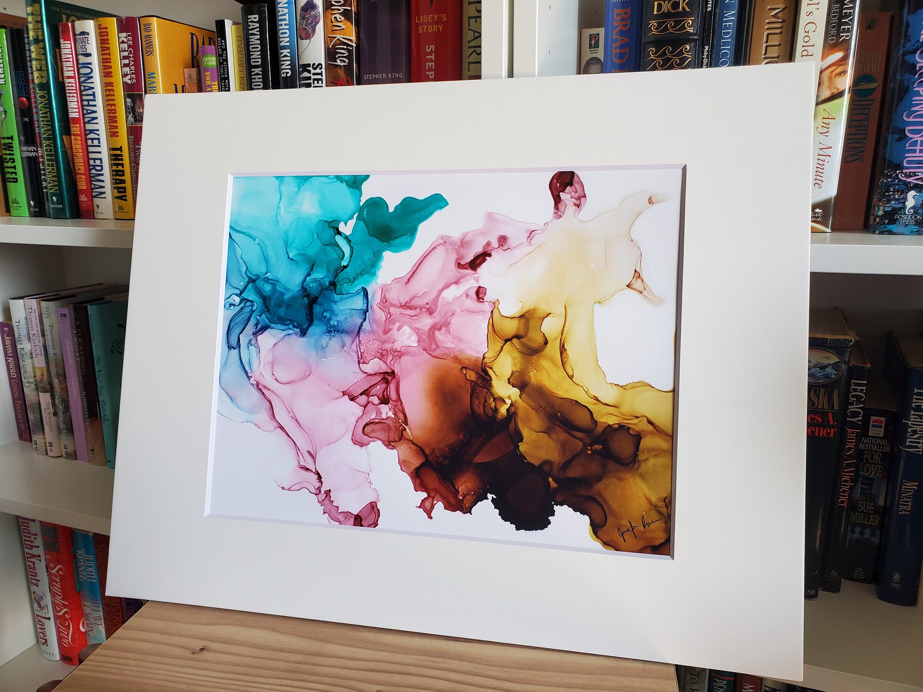 Print - Alcohol Ink - Translucent Color Clash (16x20 With Mat) (PA4 ...