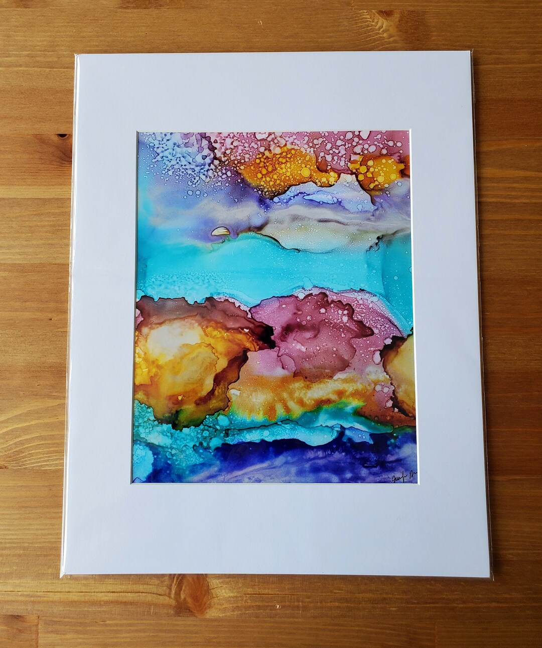 Impresión Tinta con alcohol Estriaciones pastel 11x14 con tapete PA2 ...