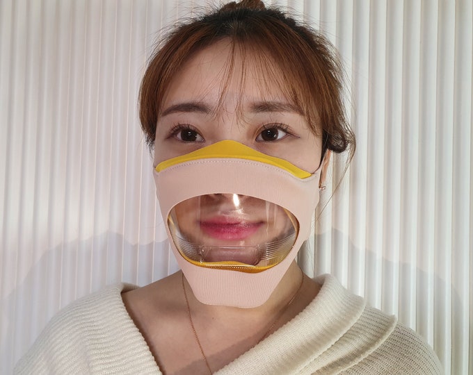 Transparent Clear Window Smile Mask Washable Reuseable Teacher Speech ...