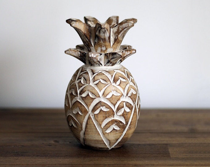 Carved Pineapple, Wooden Pineapple, Pineapple Decoration - Etsy