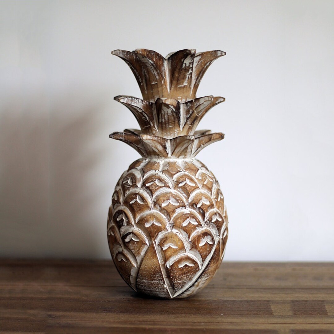 Carved Pineapple, Wooden Pineapple, Pineapple Decoration - Etsy