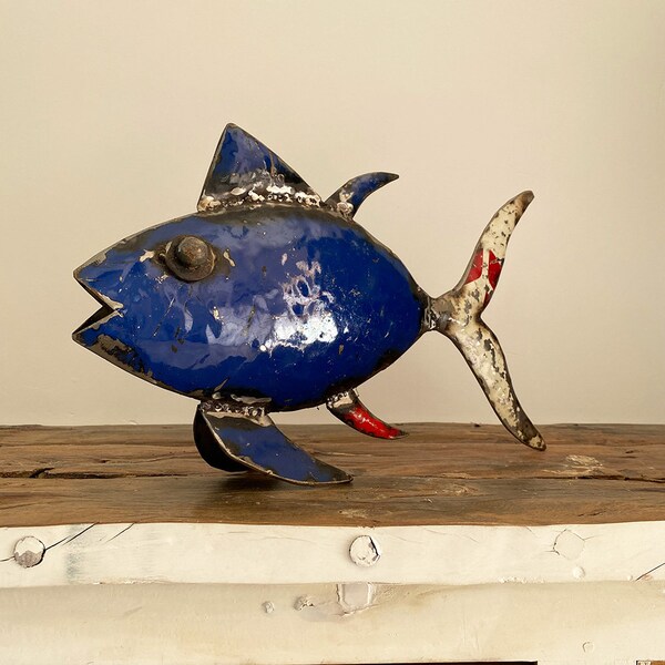Metal Fish Sculpture - Etsy