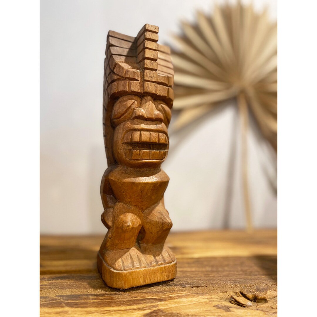 Wooden Tiki Statuette - Etsy