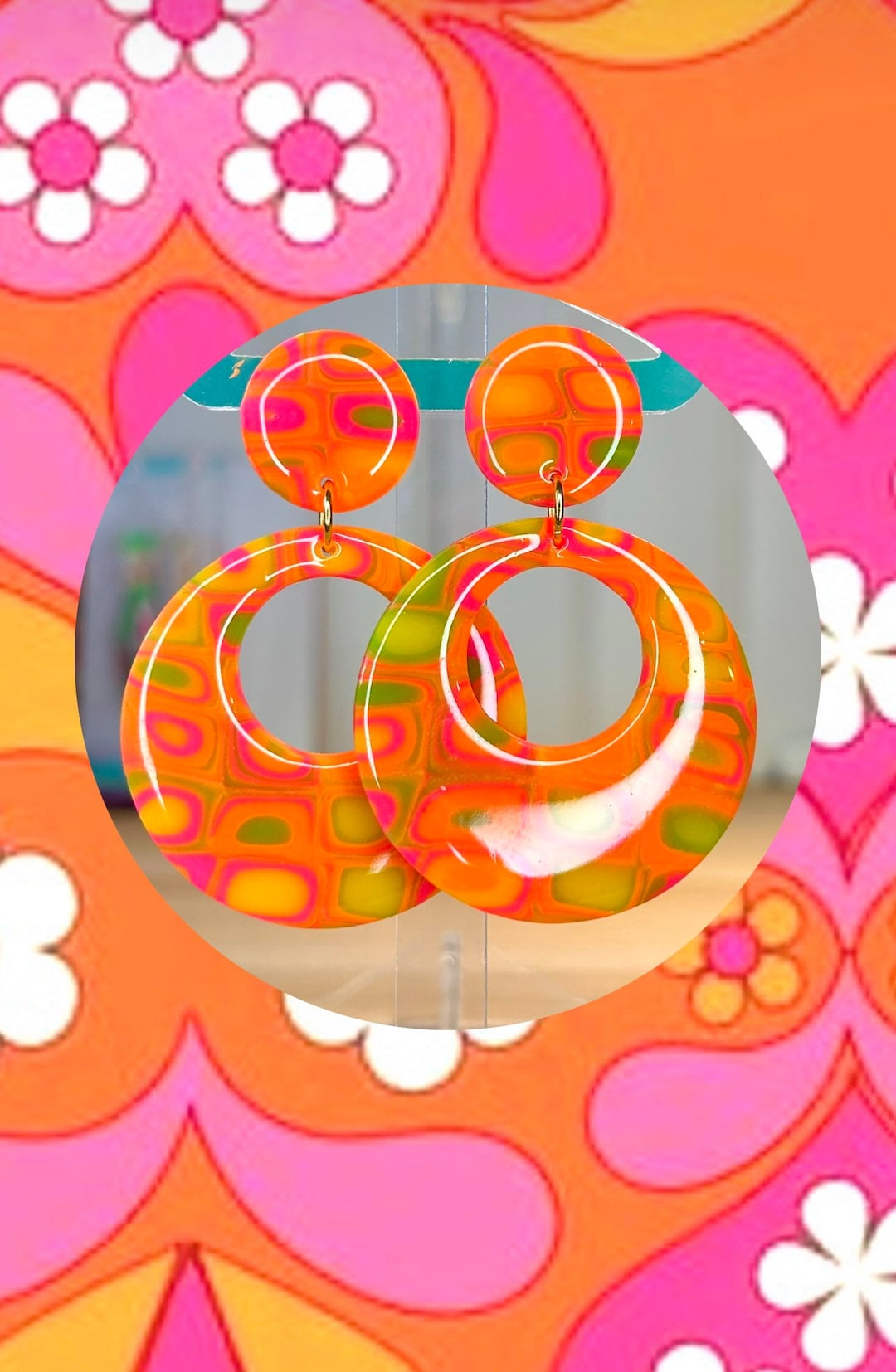Mia-flashy Dangling Earrings Retro Styles From the 60s, 70s Vintage ...