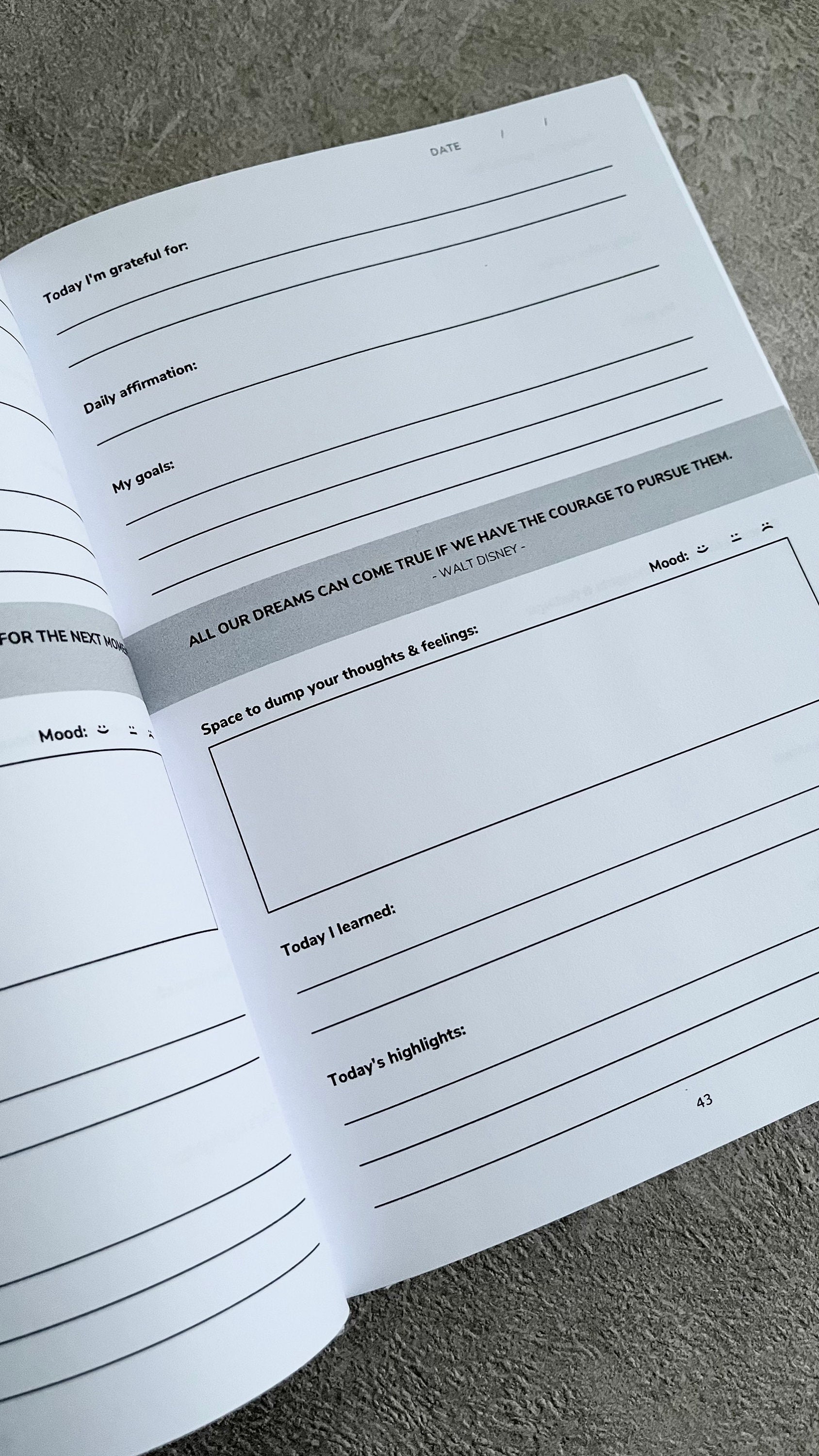 Gratitude & Mindfulness Journal - Progress Over Perfection - Personal ...