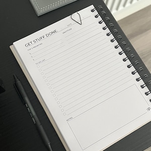 Hardback to Do List Notebook - Productivity - Planner - A5 Stationery ...