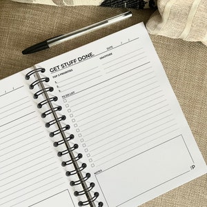 Hardback to Do List Notebook - Productivity - Planner - A5 Stationery ...